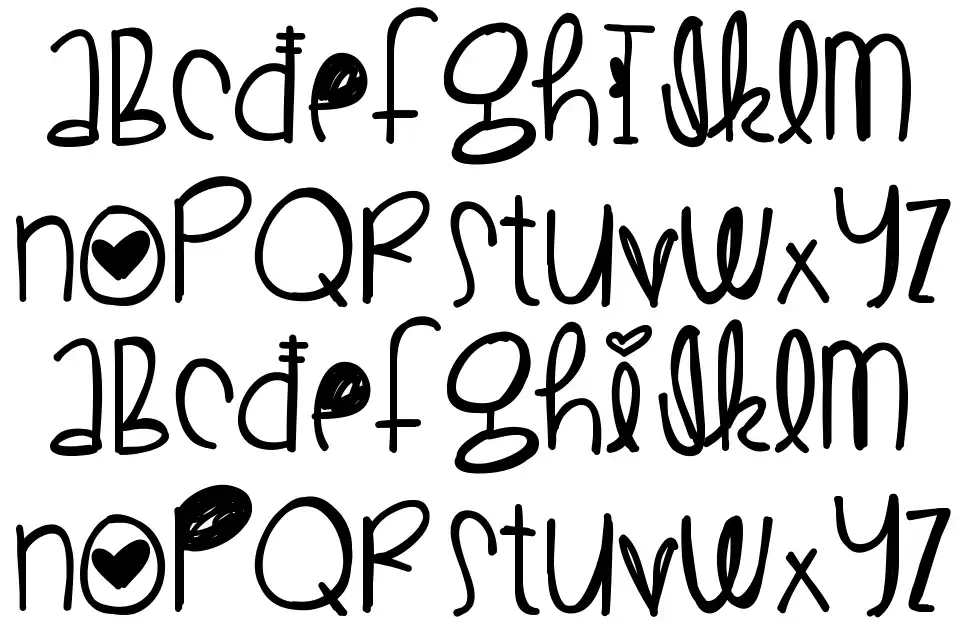 Cute Love Font By Des Gomez Fontriver