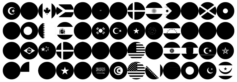 Flags World Color Font By Elharrak Fontriver