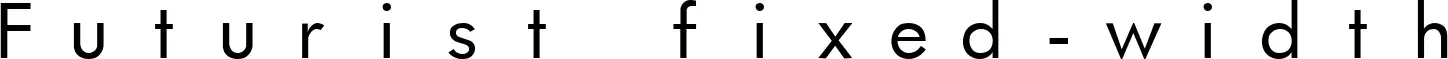 Futurist Fixed width Font By Wsi FontRiver