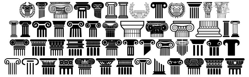 Greek Column Font By Woodcutter FontRiver greek-column-font-by-woodcutter-fontriver