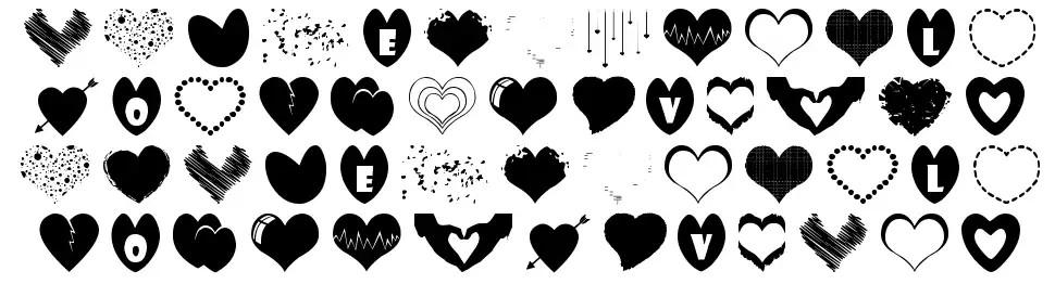 Sexy Love Hearts Font By Zdravko Andreev Fontriver