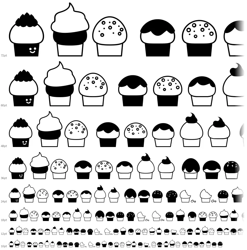 32 cupcakes font by MeCreativa | FontRiver