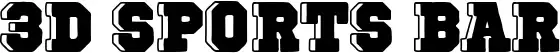3D Sports Bar font by Woodcutter | FontRiver