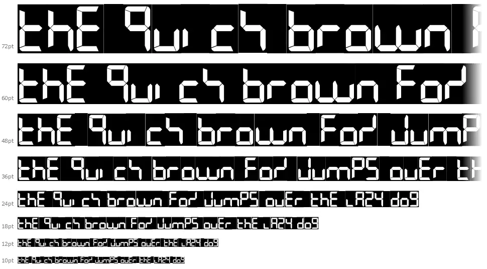 7 LED font by philing.net | FontRiver
