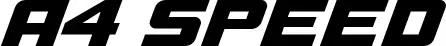 A4 Speed font by Coki Fernandez | FontRiver