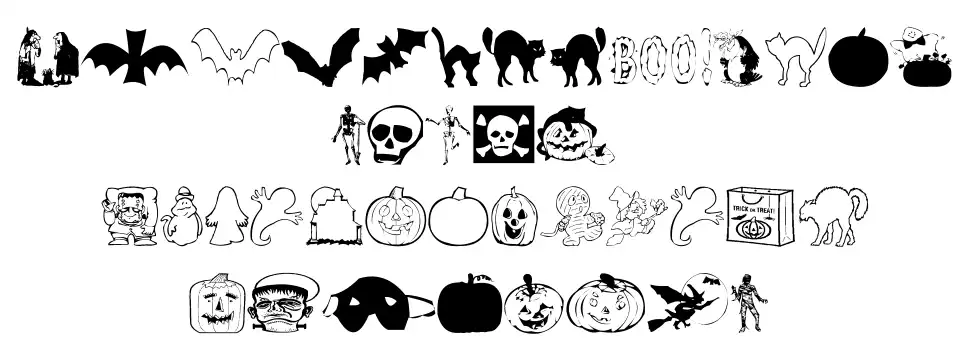 AEZ Halloween Dingbats font by Adult Ramblings | FontRiver