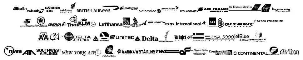 Airline Logos Past and Present font by Steve Ferrera | FontRiver