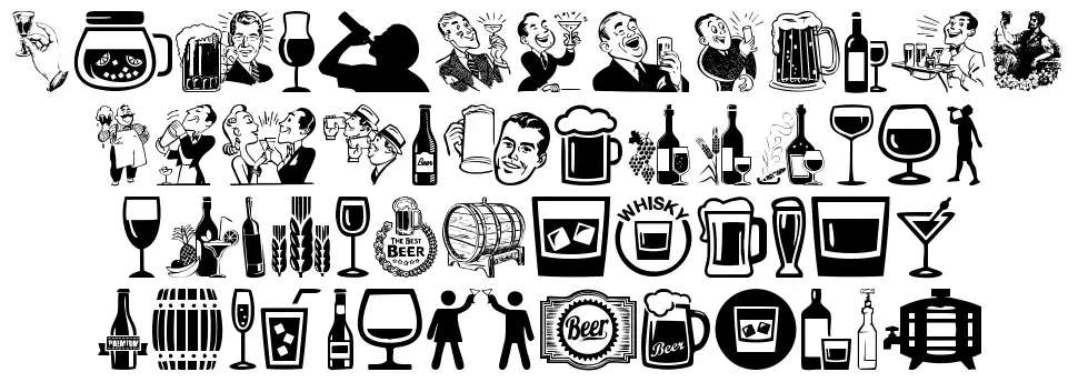 Alcohol font by Woodcutter | FontRiver