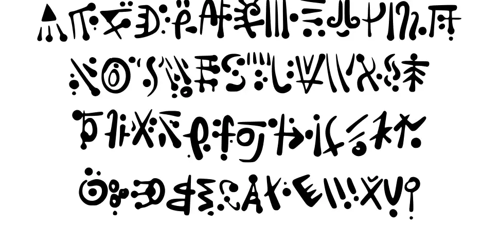 Alien Hieroglyph font by Vectorpixelstar | FontRiver