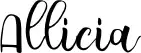 Allicia font by Fanastudio - FontRiver