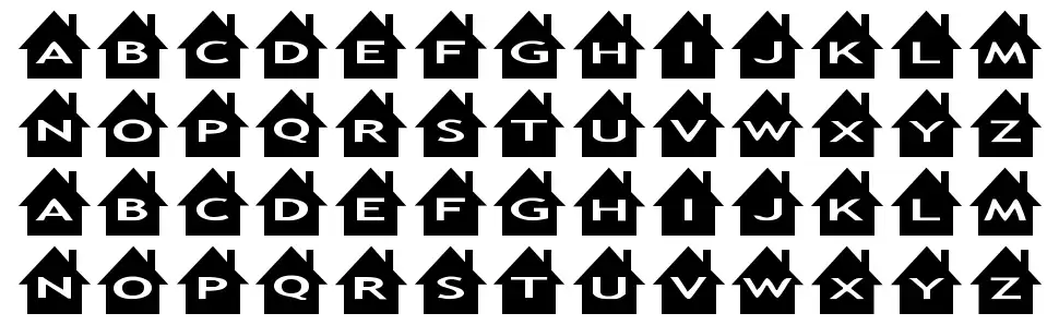 AlphaShapes houses font by Fonts & Things | FontRiver