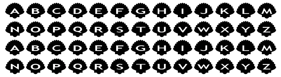AlphaShapes shells font by Fonts & Things | FontRiver