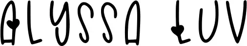 Alyssa Luv font by Meonk Plans | FontRiver