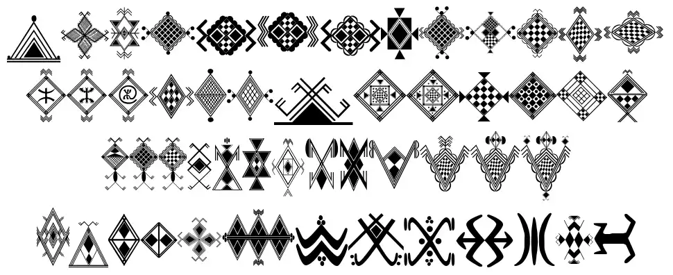 Amazigh Motifs font by Yugurten_Amazigh | FontRiver