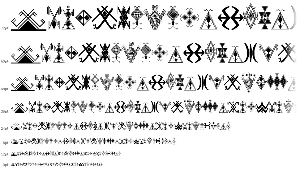 Amazigh Motifs Police par Yugurten_Amazigh | FontRiver