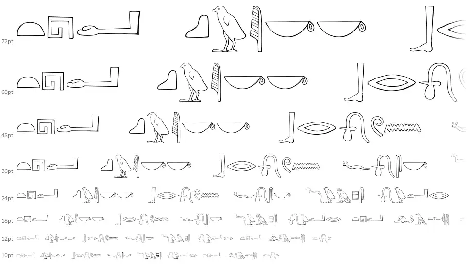 Ancient Egyptian Hieroglyphs font by Lene M. Arensdorff Kristiansen ...