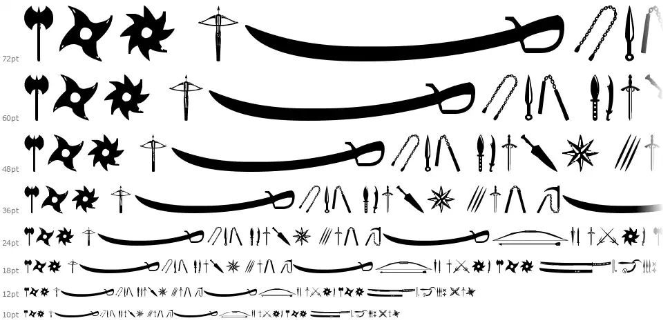 Ancient Weapons font by Ding Bang | FontRiver
