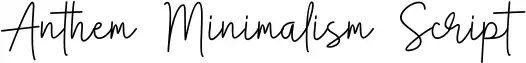 Anthem Minimalism Script font by skillyasstudio.com | FontRiver