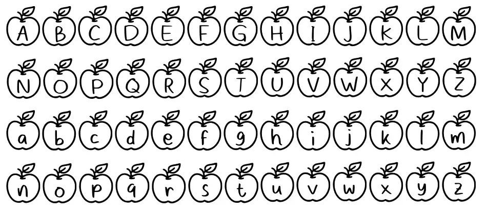 Apple Fruit font by Aisyah | FontRiver
