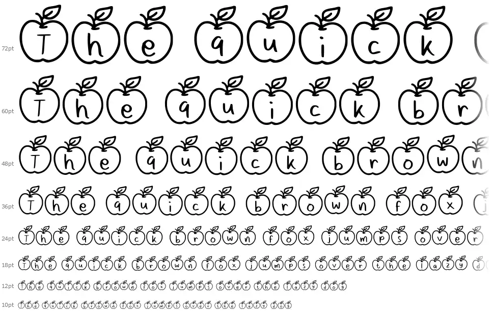 Apple Fruit font by Aisyah | FontRiver