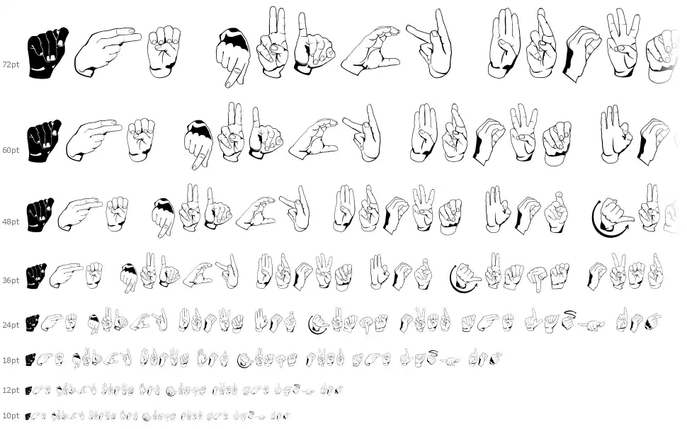 ASL Hands By Frank font by Frank Gemignani | FontRiver