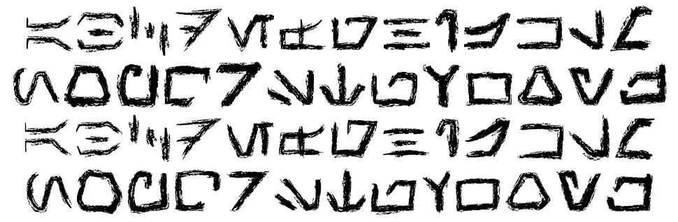 Aurebesh Hand font by Cinematic Captures - FontRiver