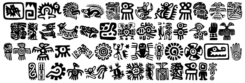 Aztecs Icons font by Woodcutter | FontRiver