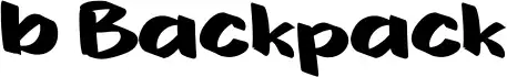 b Backpack font by wep | FontRiver