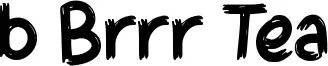 b Brrr Tea font by wep | FontRiver