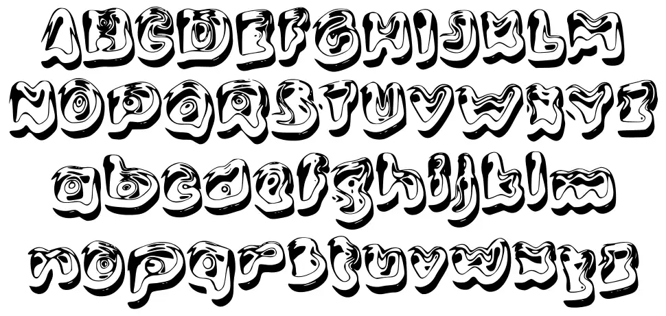 b Bubble Gold font by wep | FontRiver