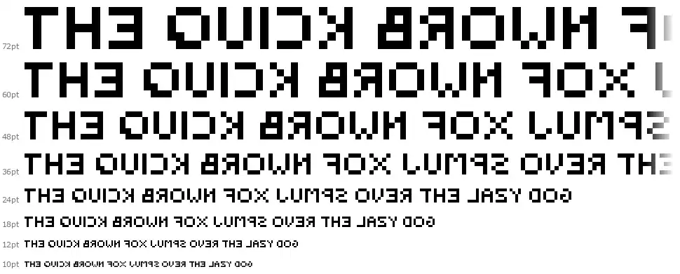 Backwards Pixelized Font By This Side Backwards FontRiver