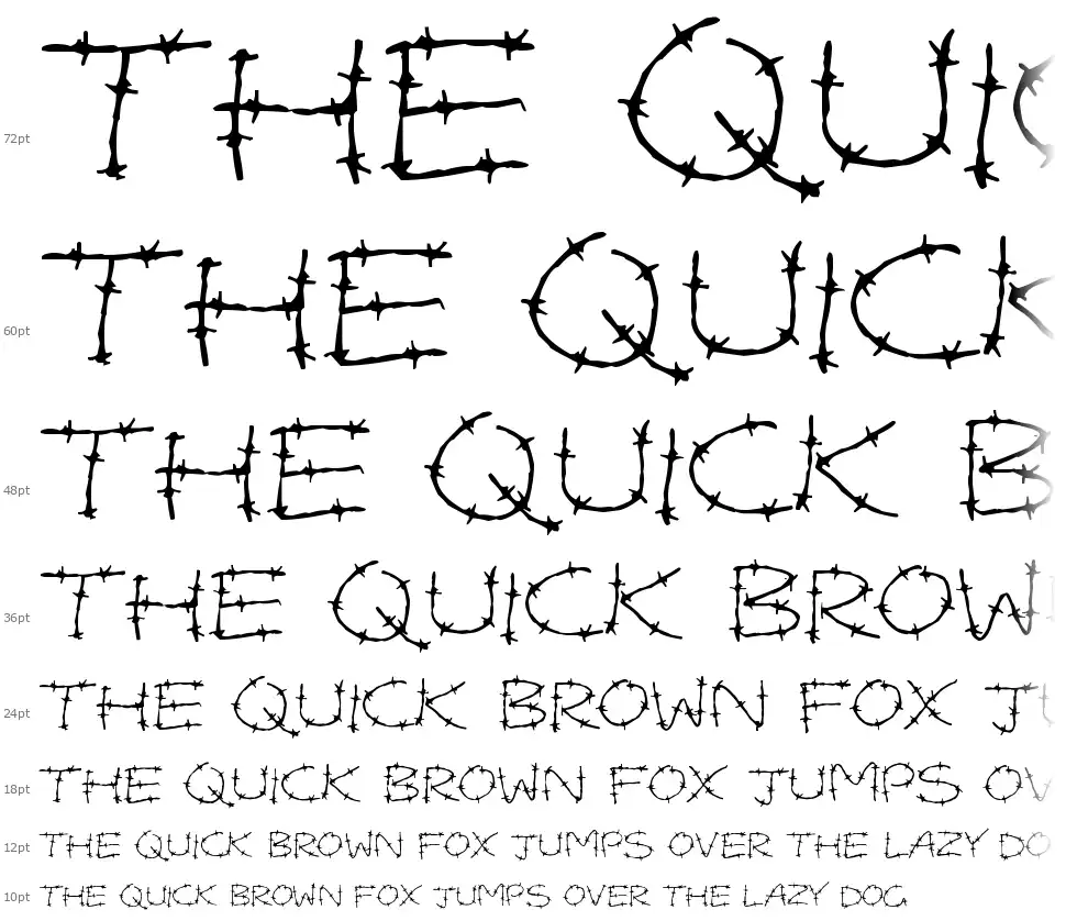 Barbed Wires font by Darrell Flood | FontRiver