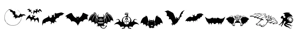 Bats Symbols font by Tim Johnson | FontRiver