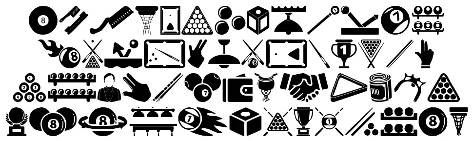 Billiard font by Woodcutter | FontRiver