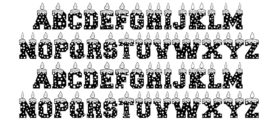 Birthday Candles font by mehdi10c | FontRiver