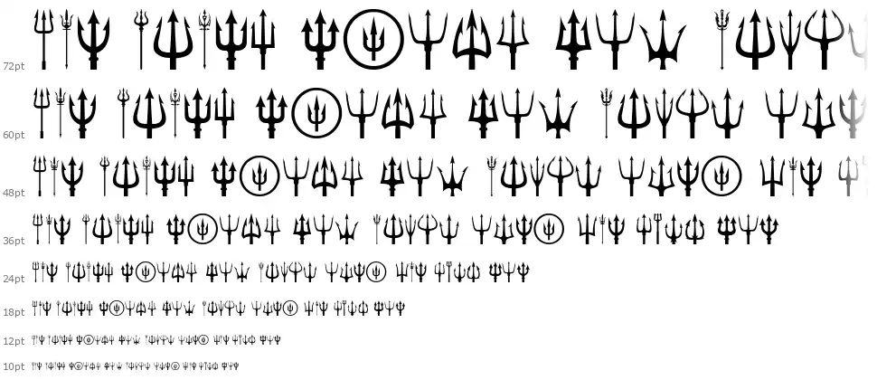 Black Trident font by Woodcutter | FontRiver