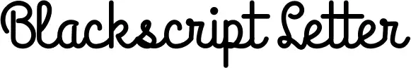Blackscript Letter font by Dedi Mujiono | FontRiver