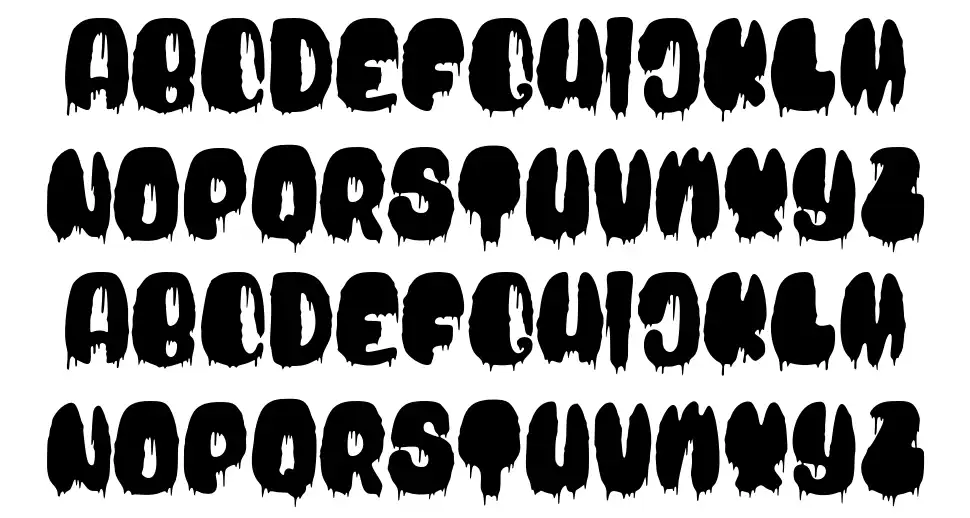 Blood Bold Dripped Schriftart zum kostenlosen Download