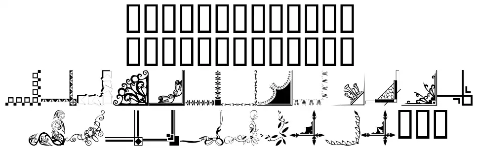 Border Corners 2 font by FontFreak | FontRiver