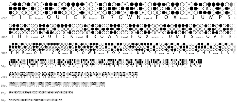 Braille Alphabet font by Woodcutter | FontRiver