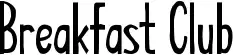 Breakfast Club font by Tokopress | FontRiver