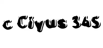 c Ciyus 345 font by wep | FontRiver