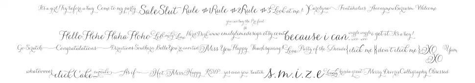 Carolyna Words font by Emily Lime Design | FontRiver