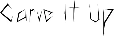 Carve It Up font by Emily Mills | FontRiver