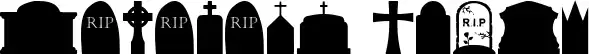 Cemetery Icons font by Woodcutter | FontRiver