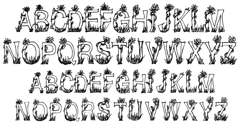 CF Plants and Flowers font by CloutierFontes | FontRiver