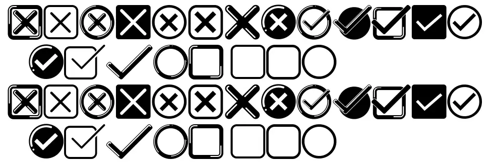 Check Icons Font By Vladimir Nikolic Fontriver