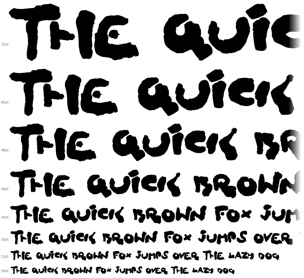 Fuente Childlike Blobs diseñada por Darrell Flood