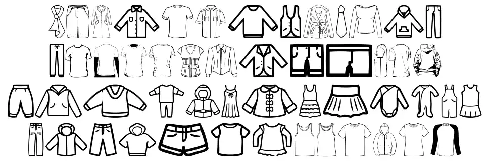 Clothes font by Woodcutter | FontRiver