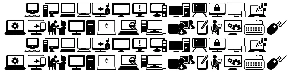 Computer icons font by Ding Bang | FontRiver